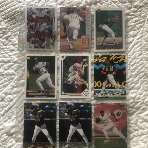 Other | Rickey Henderson Alltime Base Stealer 9 Different Cards Mint 1 ...